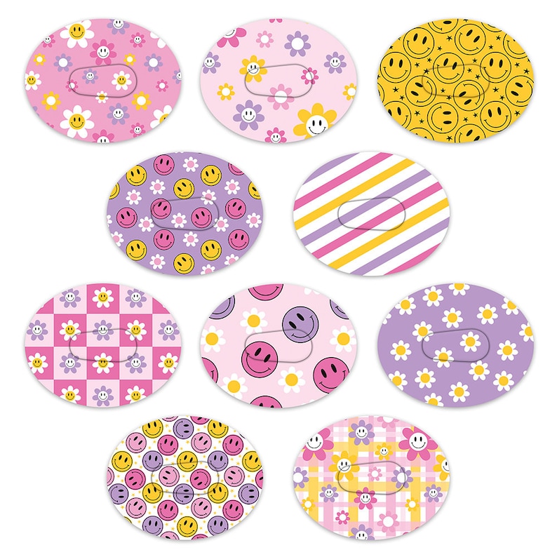 Dexcom G7 Precut SMILEY Mix Adhesive Patches 10 Pack - Etsy Canada