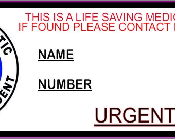 Custom Medical Alert Sticker for Insulin Pumps & Medical Devices - Etsy