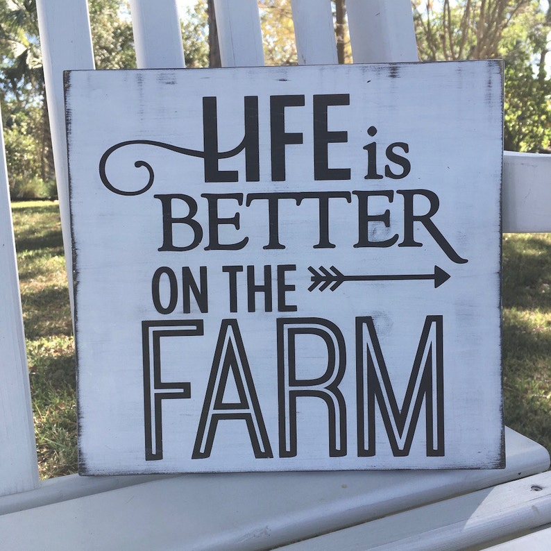 Life is Better on the Farm Signrustic Farm Signbarn | Etsy