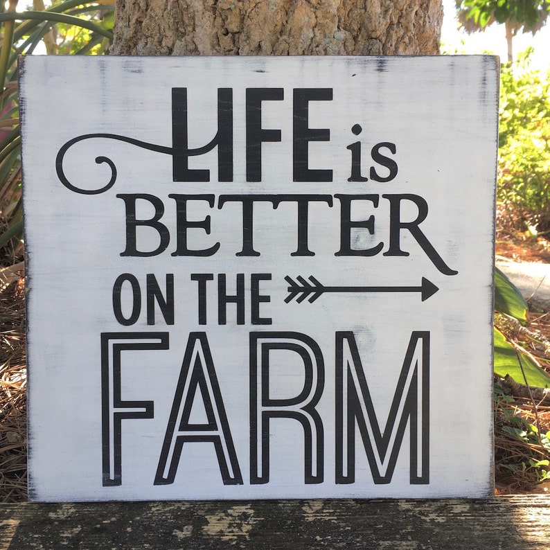 Life is Better on the Farm Signrustic Farm Signbarn | Etsy