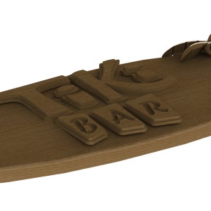 Tiki Bar Surfboard STL FILES for 3D CNC Carving - Etsy