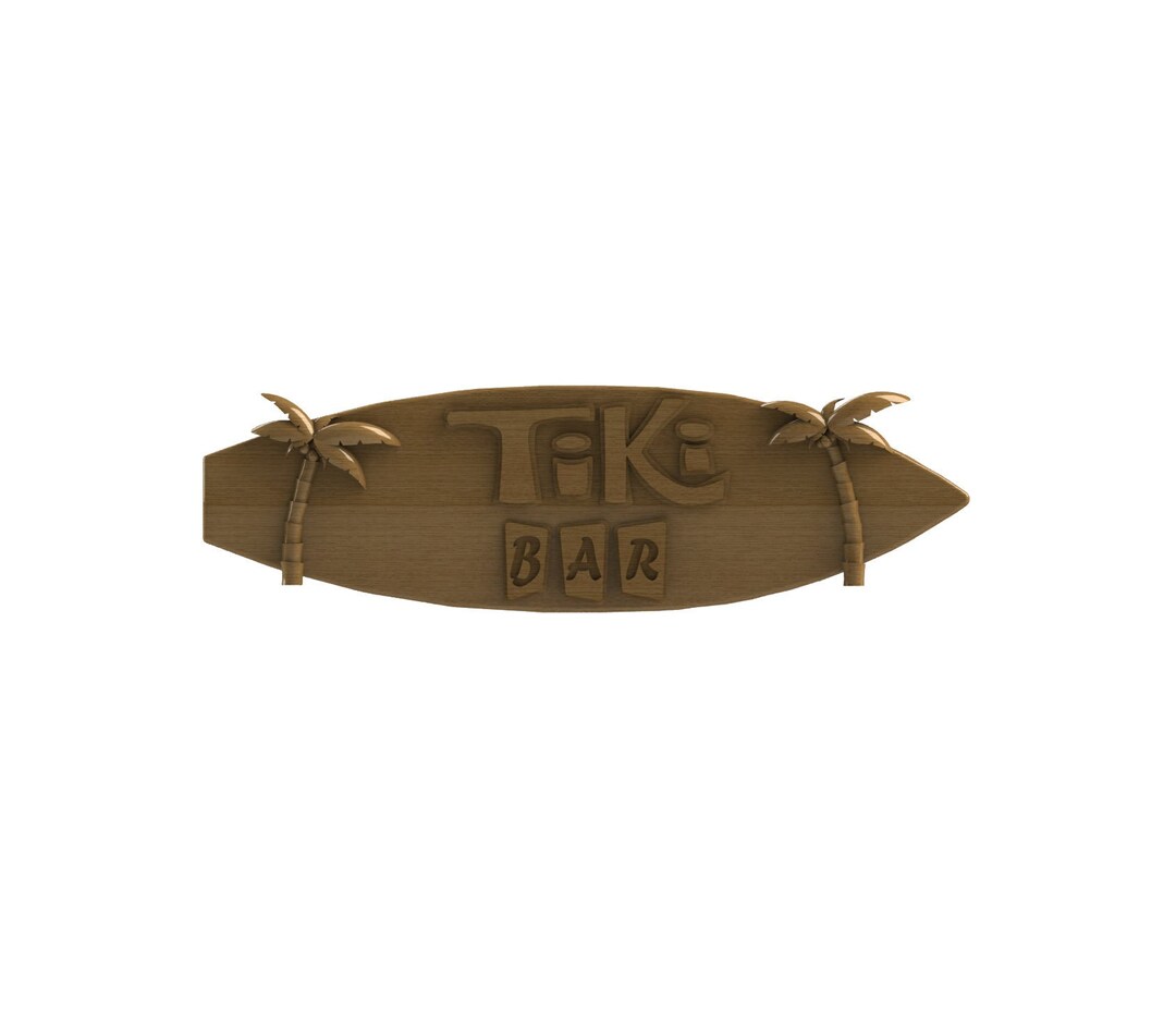 Tiki Bar Surfboard STL FILES for 3D CNC Carving - Etsy