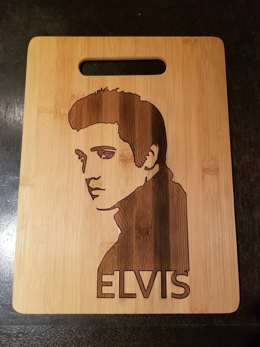 Engraved Bamboo Cutting Board - Elvis - Etsy
