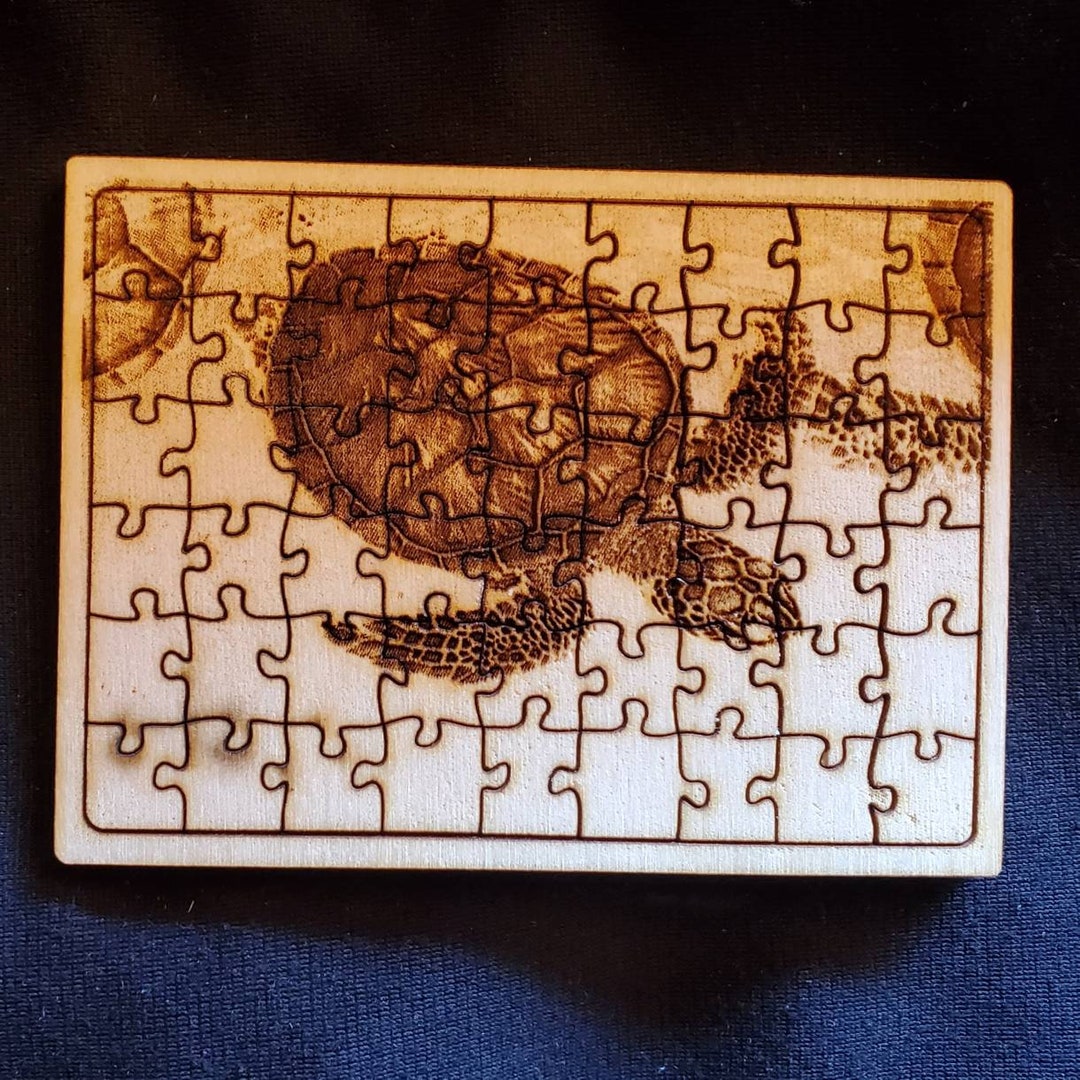 Mini Wooden Sea Turtle Puzzle - Etsy