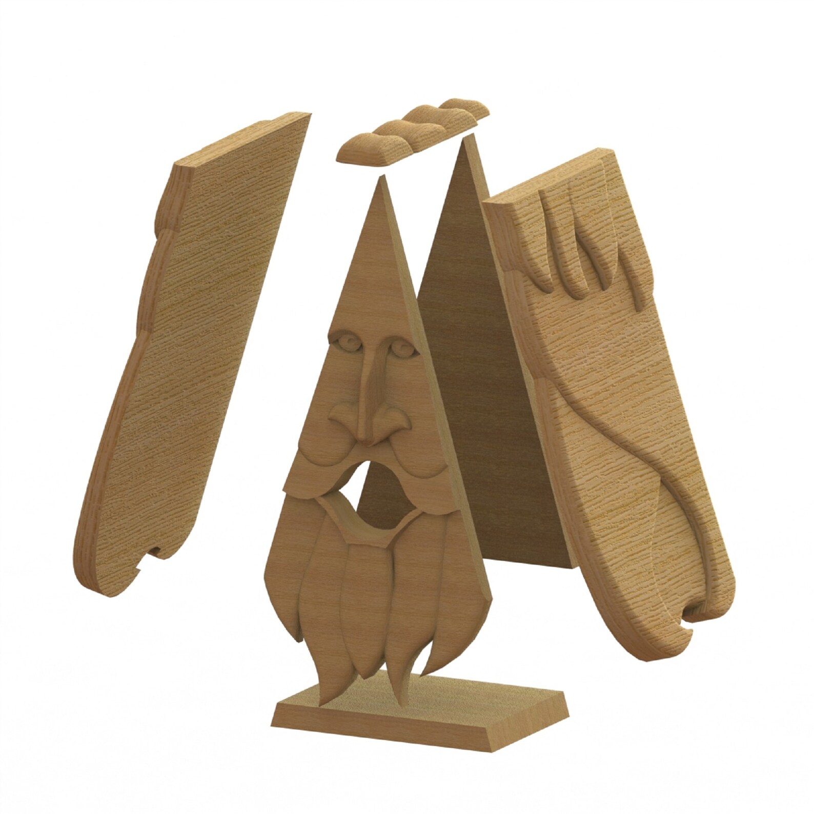 3D Face Triangle Birdhouse STL FILE for 3D CNC Carving - Etsy Ireland