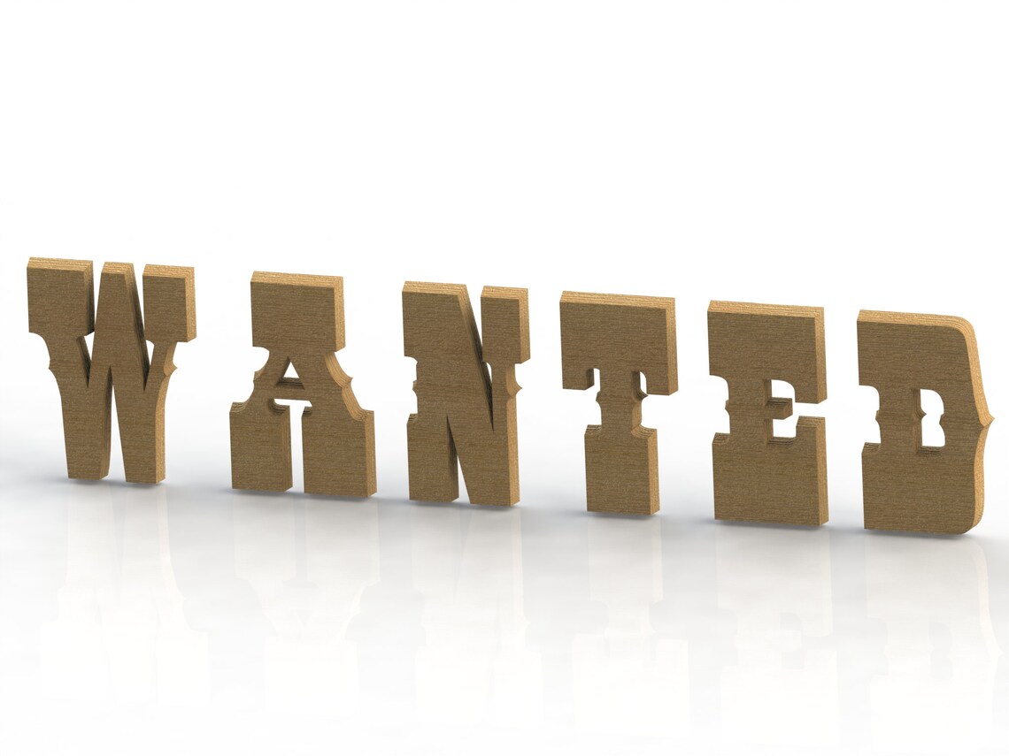 3D Wanted Poster STL FILES for 3D CNC Carving | Etsy