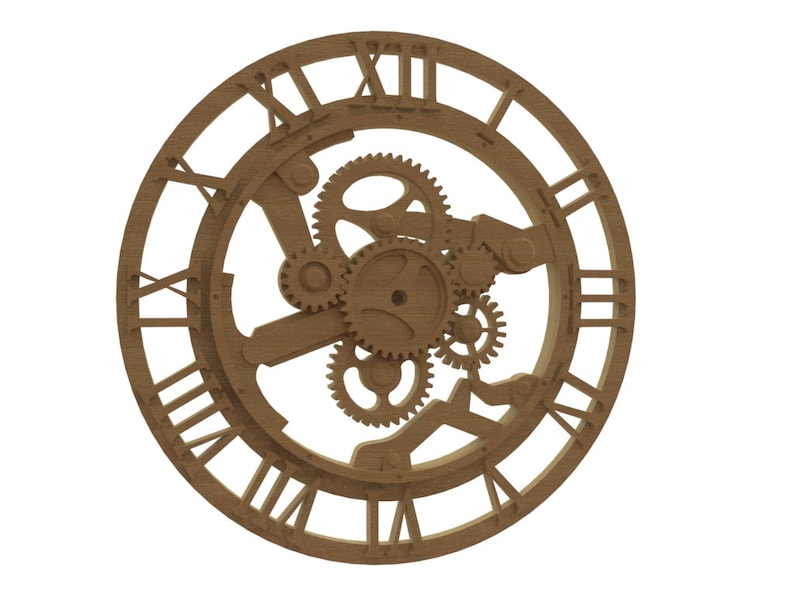 3D Gear Themed Clock STL FILE for 3D CNC Carving (non Moving Gears) - Etsy