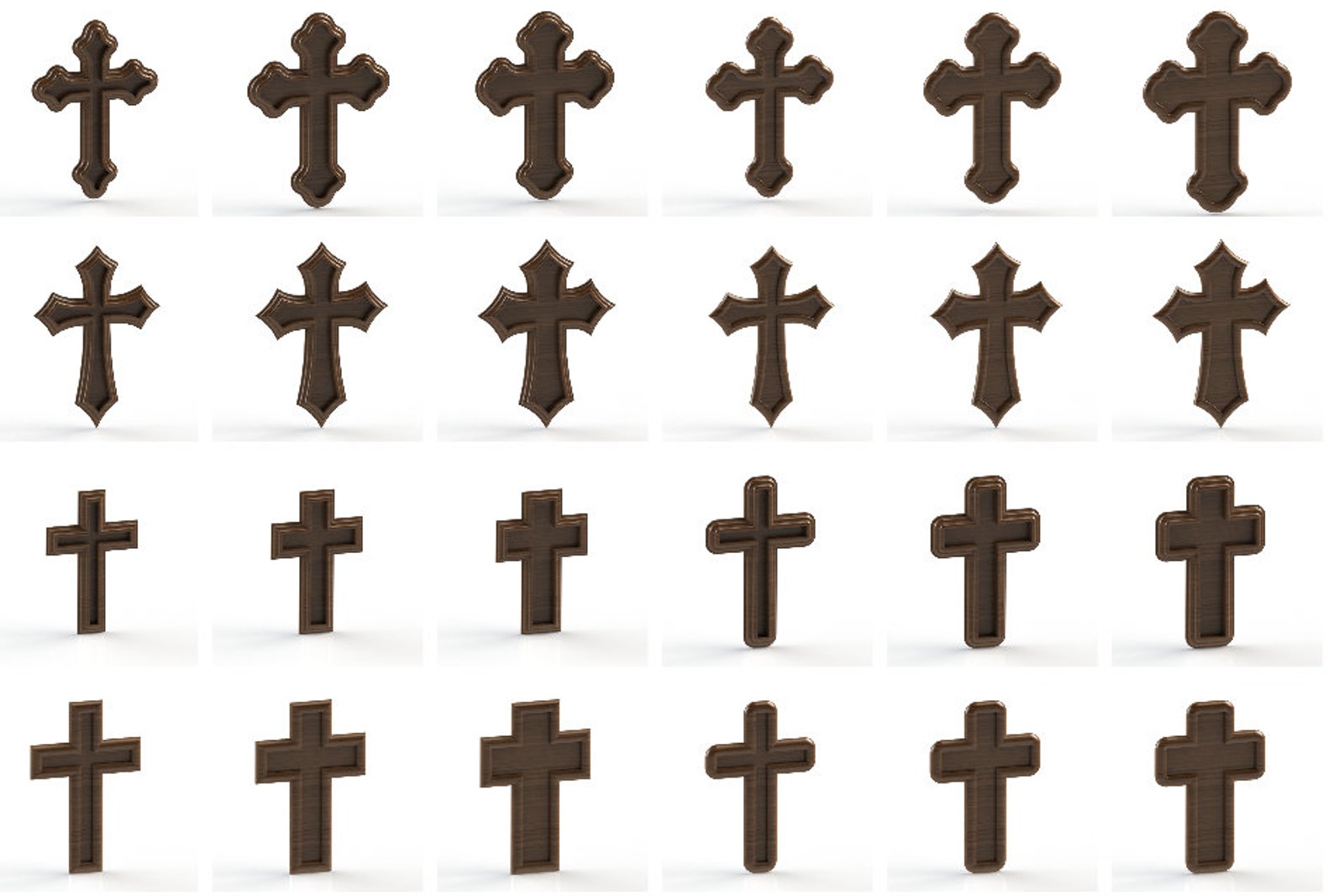 34 cruces 3D ARCHIVOS STL para tallado CNC 3D - Etsy España