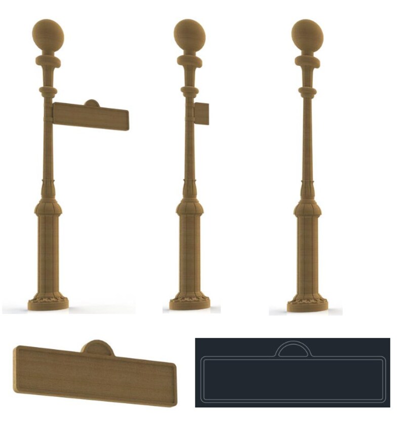 3D Street Sign STL FILES for 3D CNC Carving - Etsy