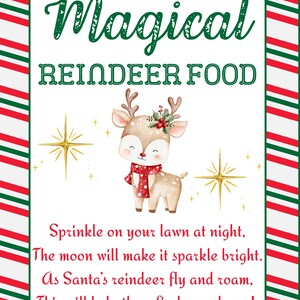 Magical Reindeer Food Poem Printable | Christmas Eve Activity for Kids ...