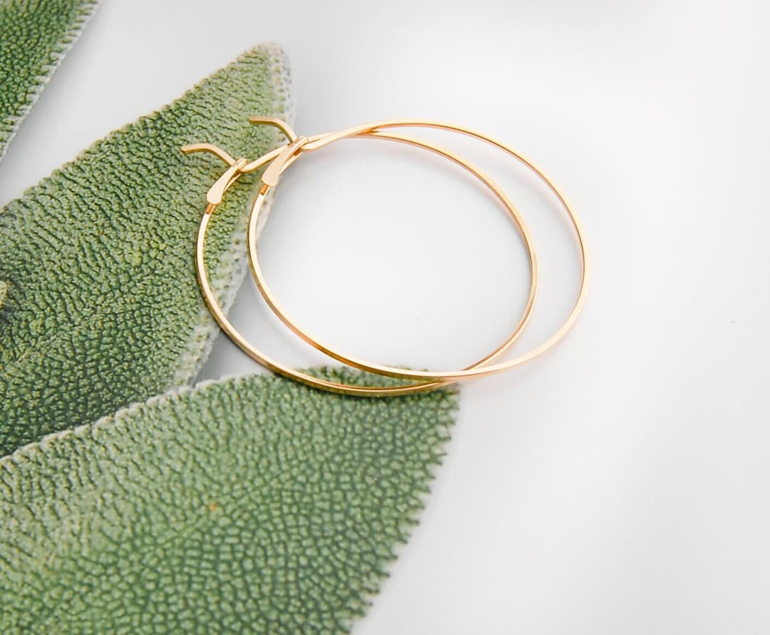 Gold Hoop Earrings,gold Hoops,modern Gold Hoops,hammered Gold Hoops ...