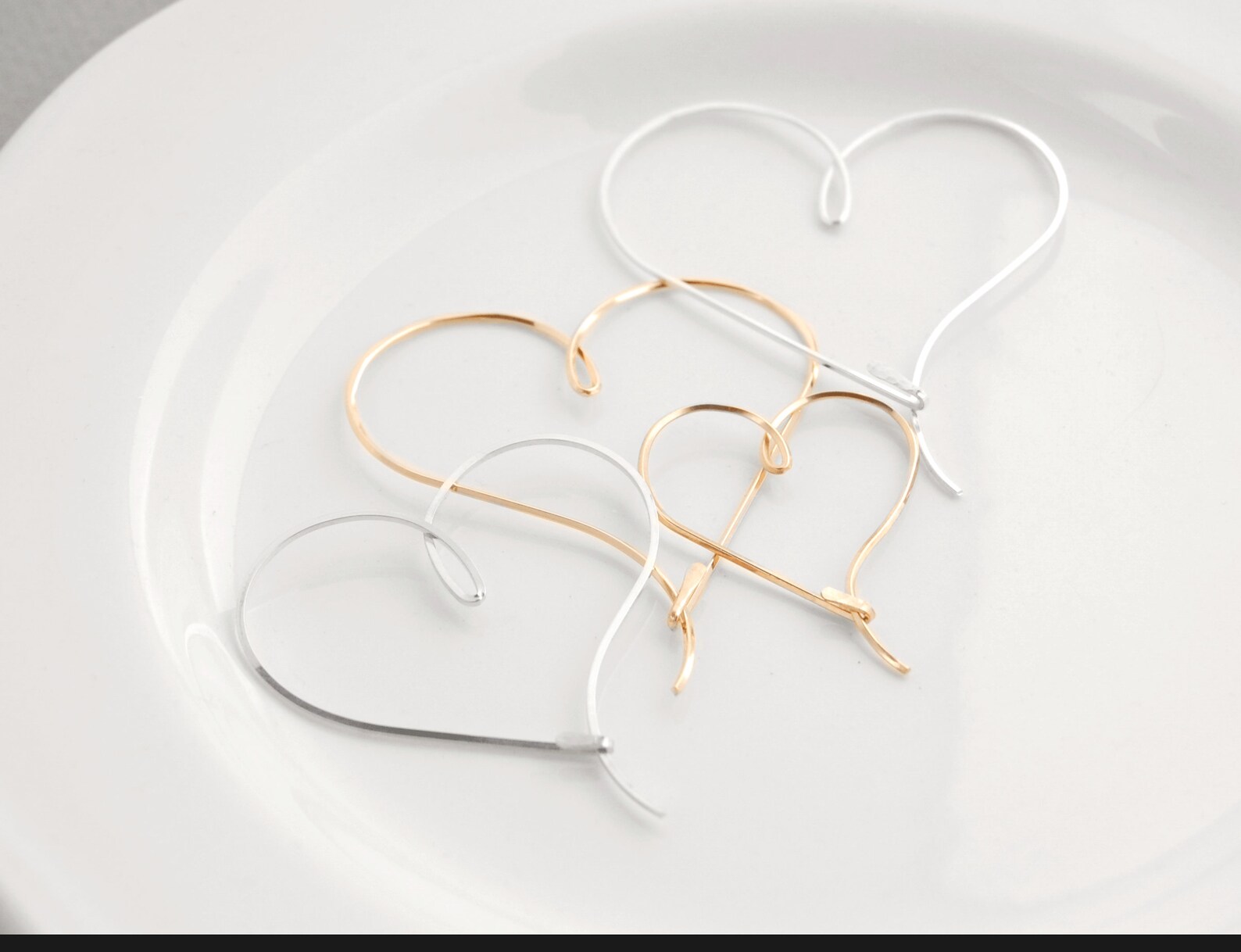 Heart Hoop Earringssilver Heart Hoopsheart Hoopslarge Heart - Etsy