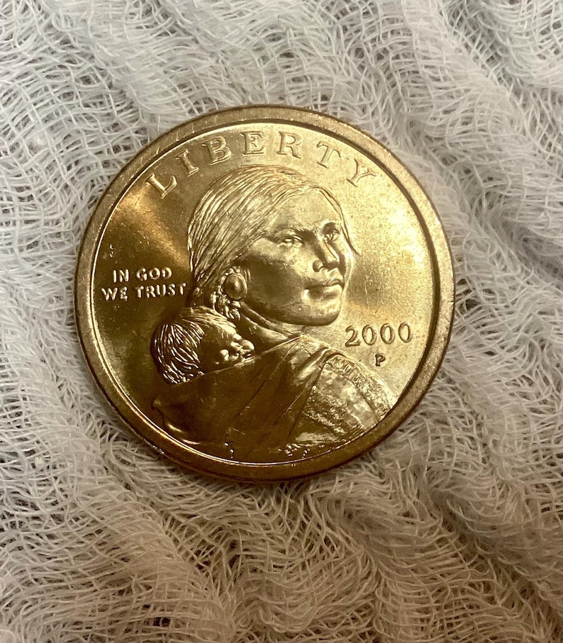 2000-P MS Sacagawea Gold Color One Dollar Coin - Etsy