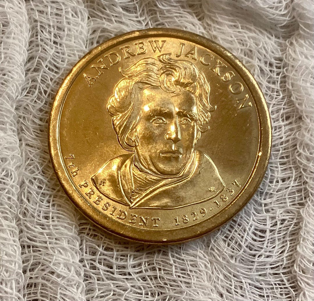Andrew Jackson 7th President 1829-1837, 1 Dollar Coin, Gold Color - Etsy