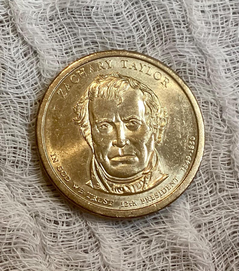 Zachary Taylor 12th President 1849-1850 1 Dollar Coin, Gold Color - Etsy
