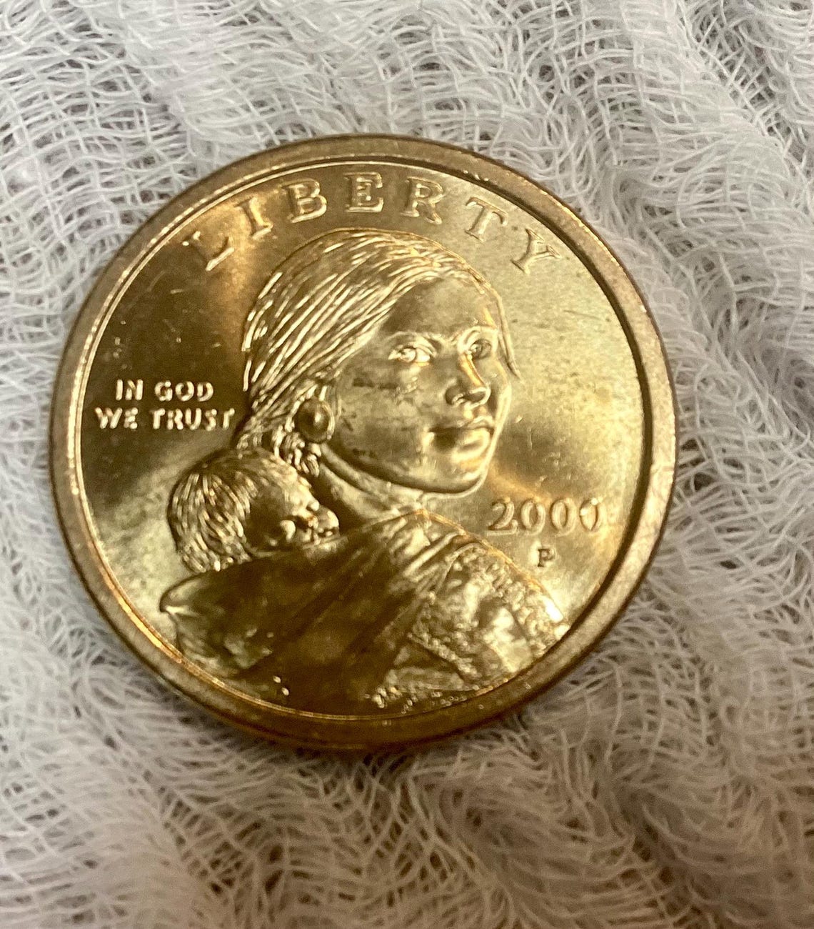 2000-P MS Sacagawea Gold Color One Dollar Coin - Etsy