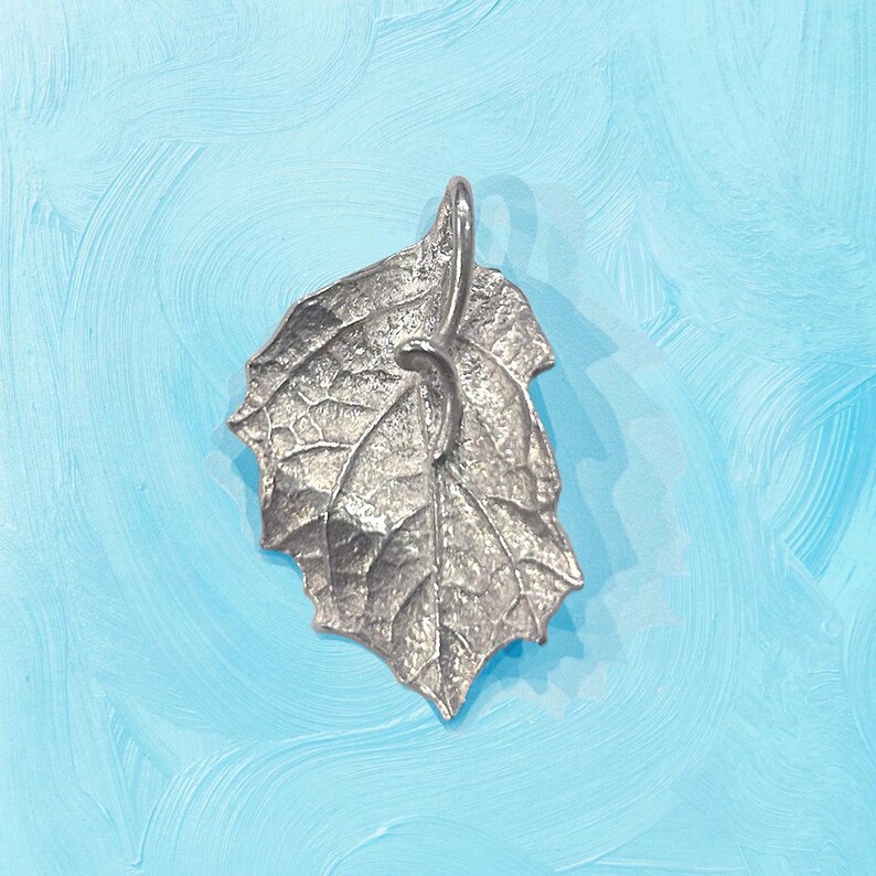 Handcrafted Leaf Pendant Necklace – Recycled Fine Silver – Eco-friendly ...