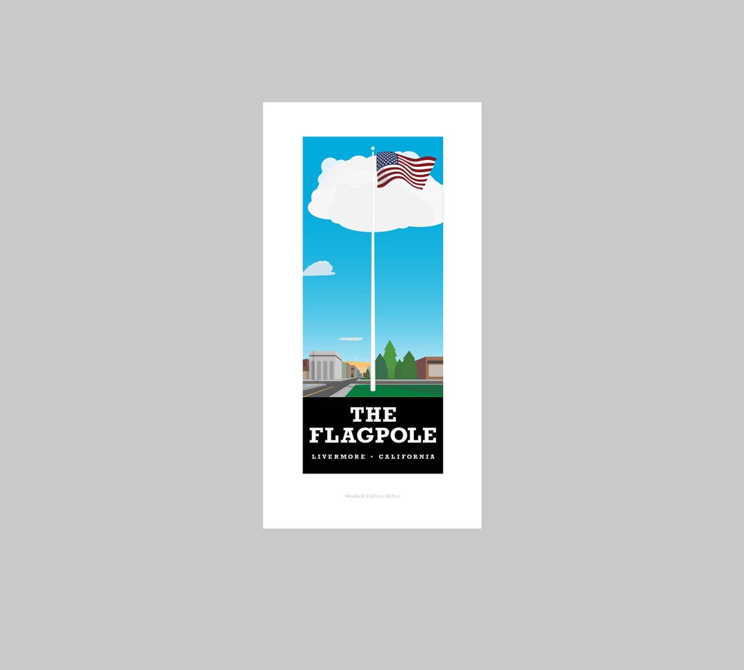 The Flagpole Print - Etsy
