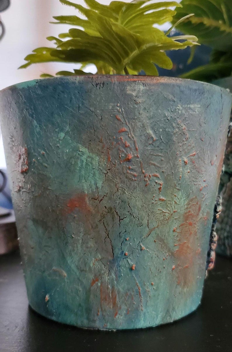 Whimsical, Steampunk Design Decorative Pot With Vintage Floral Moth ...