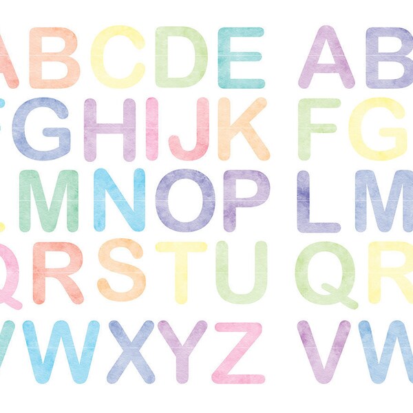 Watercolor Letters - Etsy