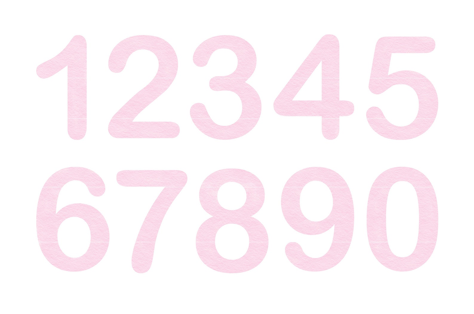 10 Watercolor Pink Numbers Cliparts, Instant Download - Etsy