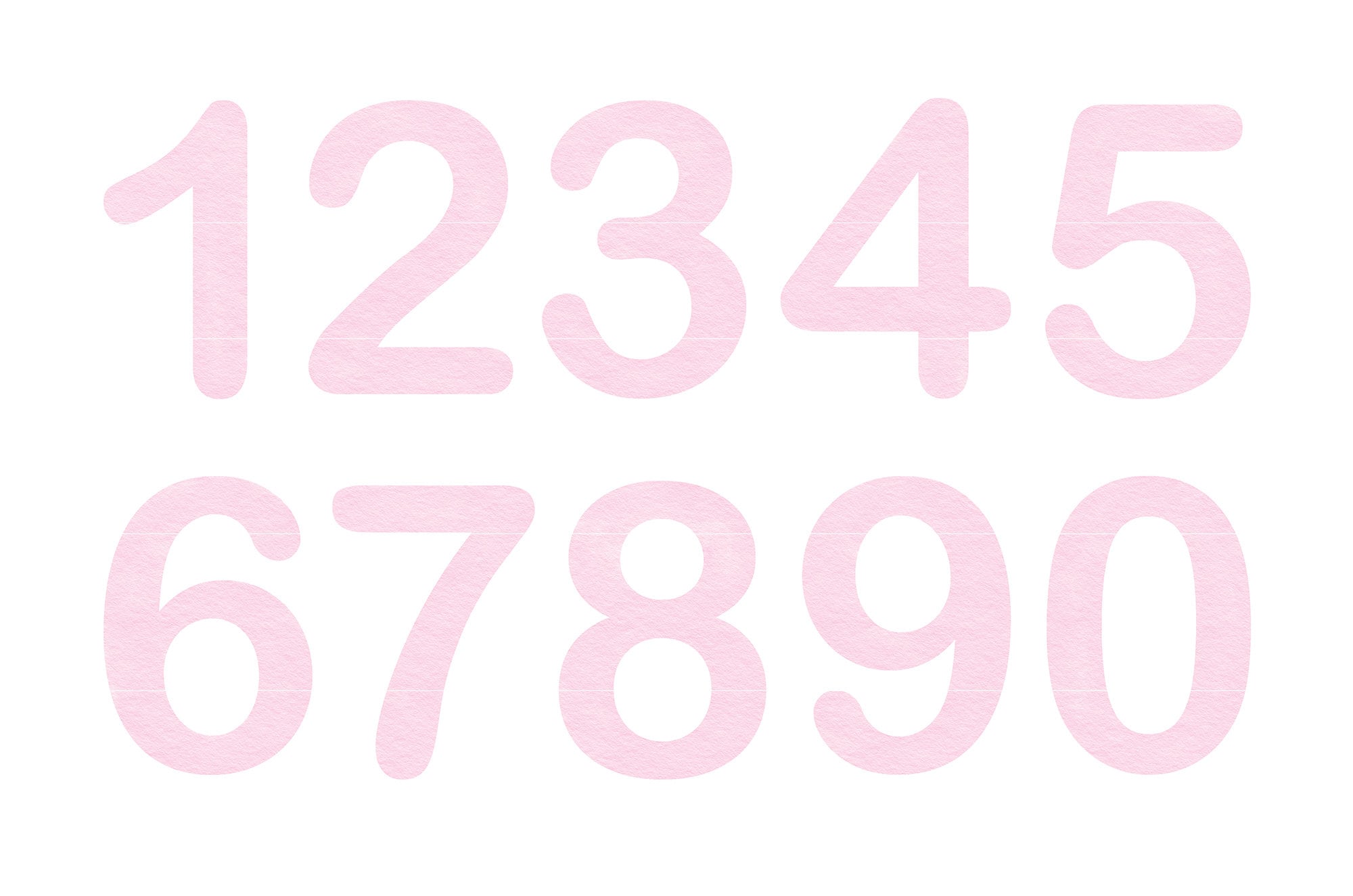 10 Watercolor Pink Numbers Cliparts, Instant Download - Etsy