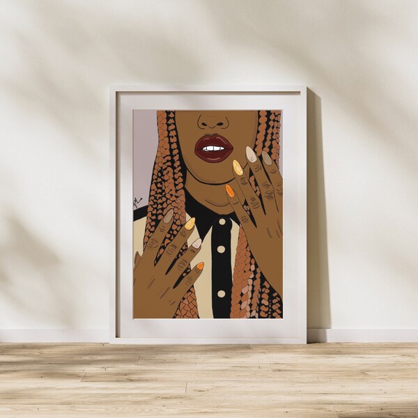 Box Braids Art - Etsy