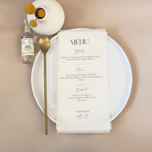 Custom Wedding Menus - Etsy