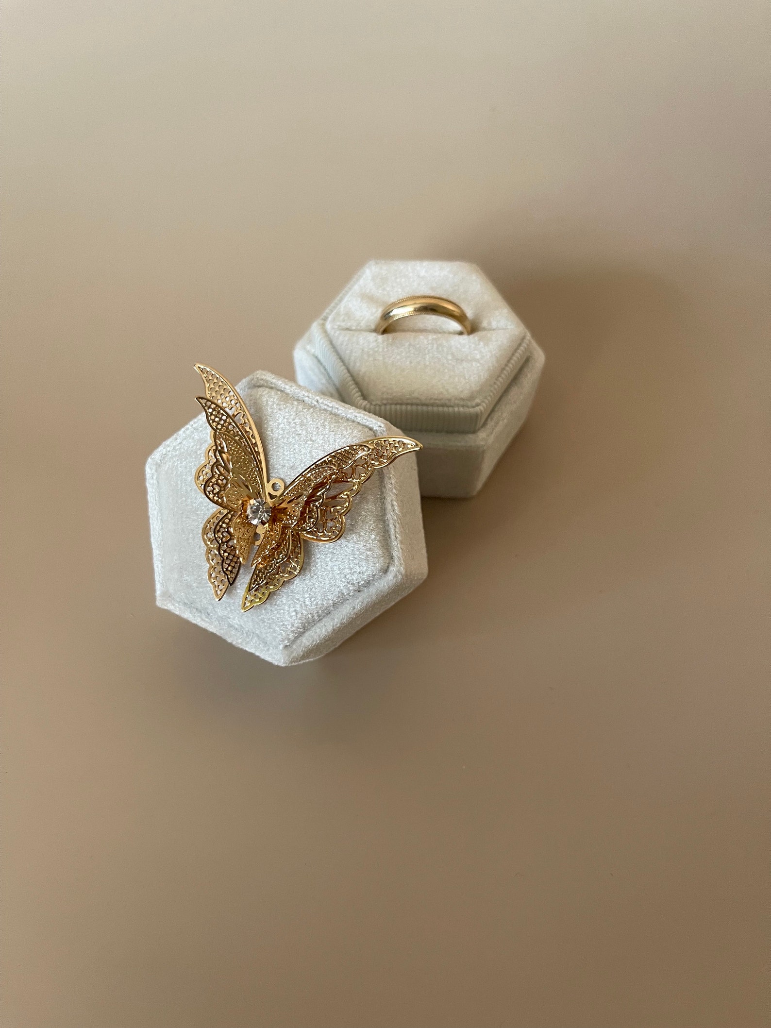 Engagement Ring Box | Butterfly Engagement Ring Box Velvet | Engagement ...
