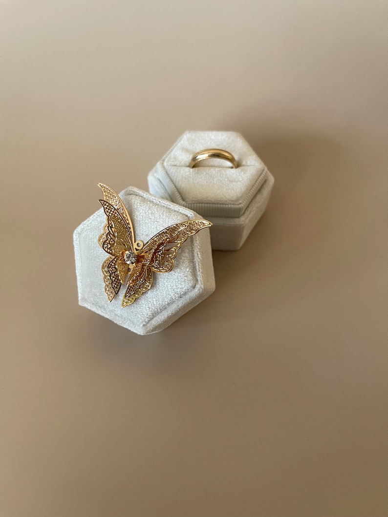 Engagement Ring Box | Butterfly Engagement Ring Box Velvet | Engagement ...