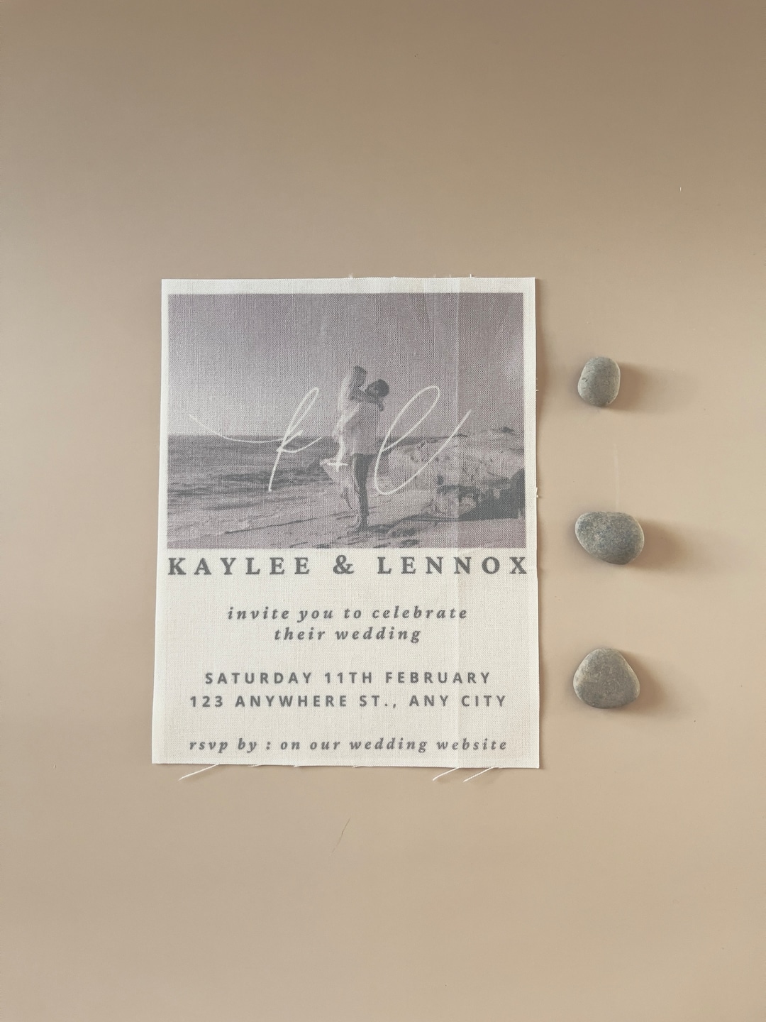 Personalized Wedding Invitation Linen Wedding Invitation Linen ...