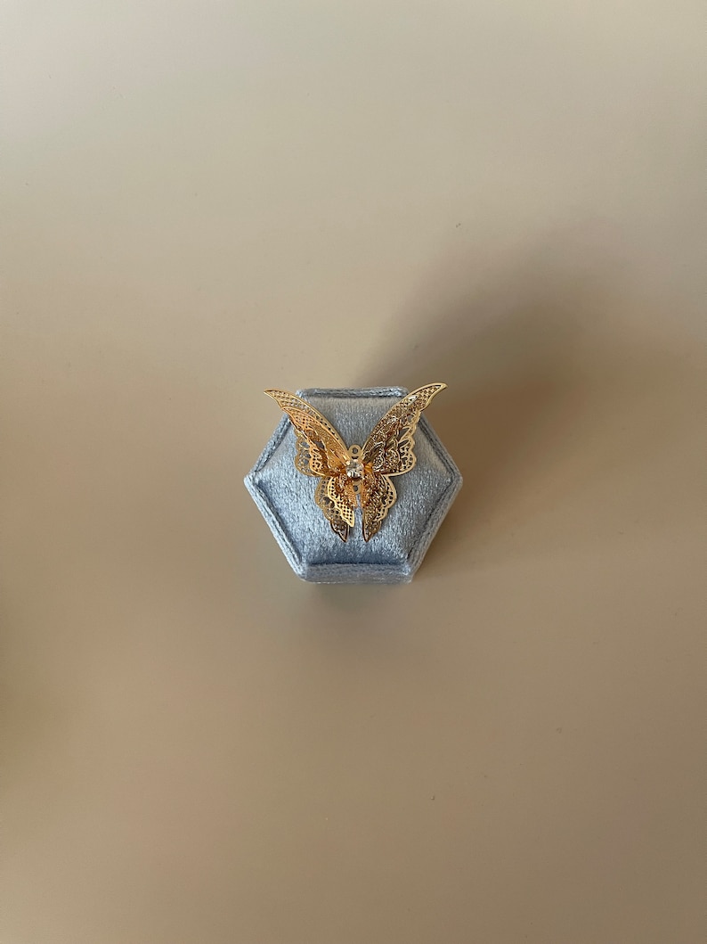 Engagement Ring Box | Butterfly Engagement Ring Box Velvet | Engagement ...