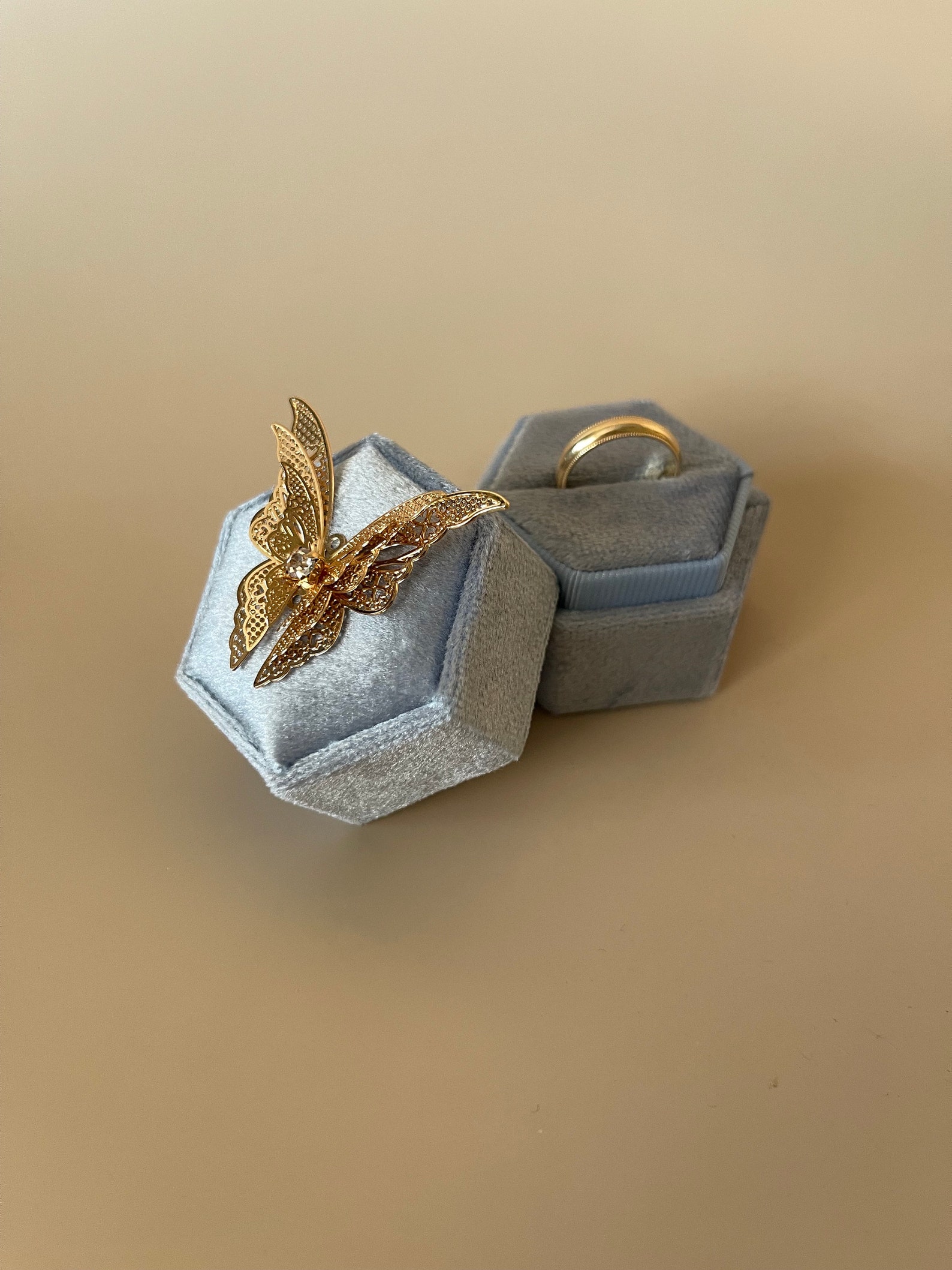 Engagement Ring Box | Butterfly Engagement Ring Box Velvet | Engagement ...