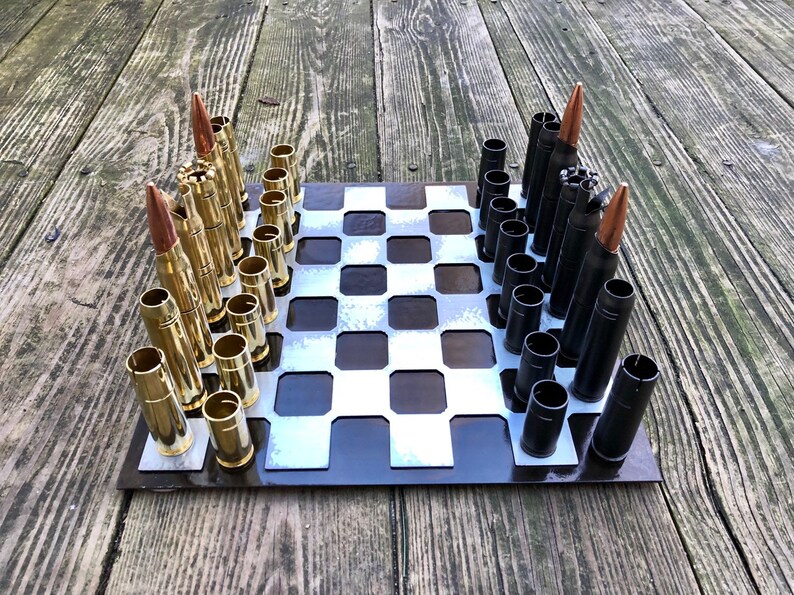 Brass Military 50 Caliber Bullet Chess Set | Etsy