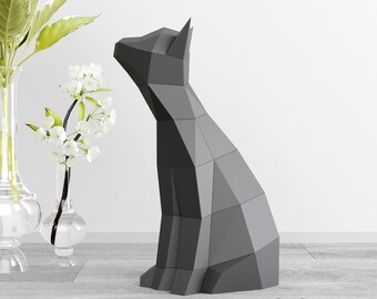 3d Papercraft Cat | Etsy