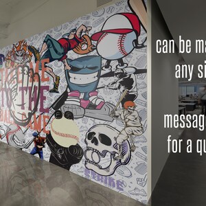 Baseball Graffiti Character Wallpaper - Etsy