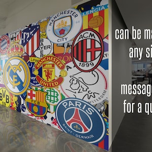Personalised European Club Football Soccer Wallpaper - Etsy