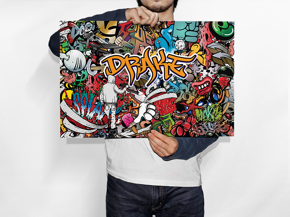 Personalised Abstract Graffiti Poster | Etsy UK