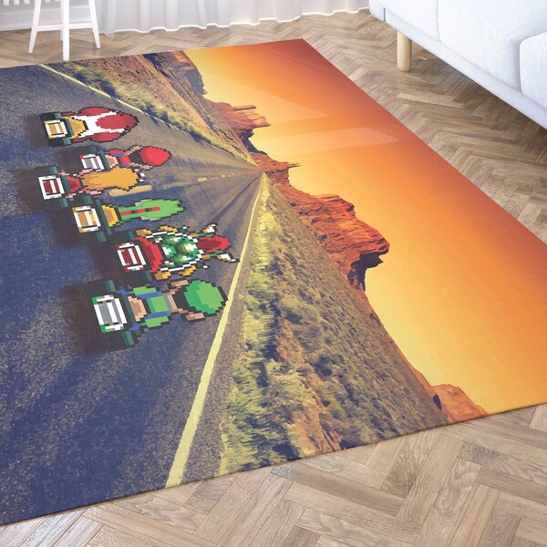 Mario Kart Rug - Etsy