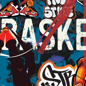 Basketball Graffiti Character Wallpaper - Etsy