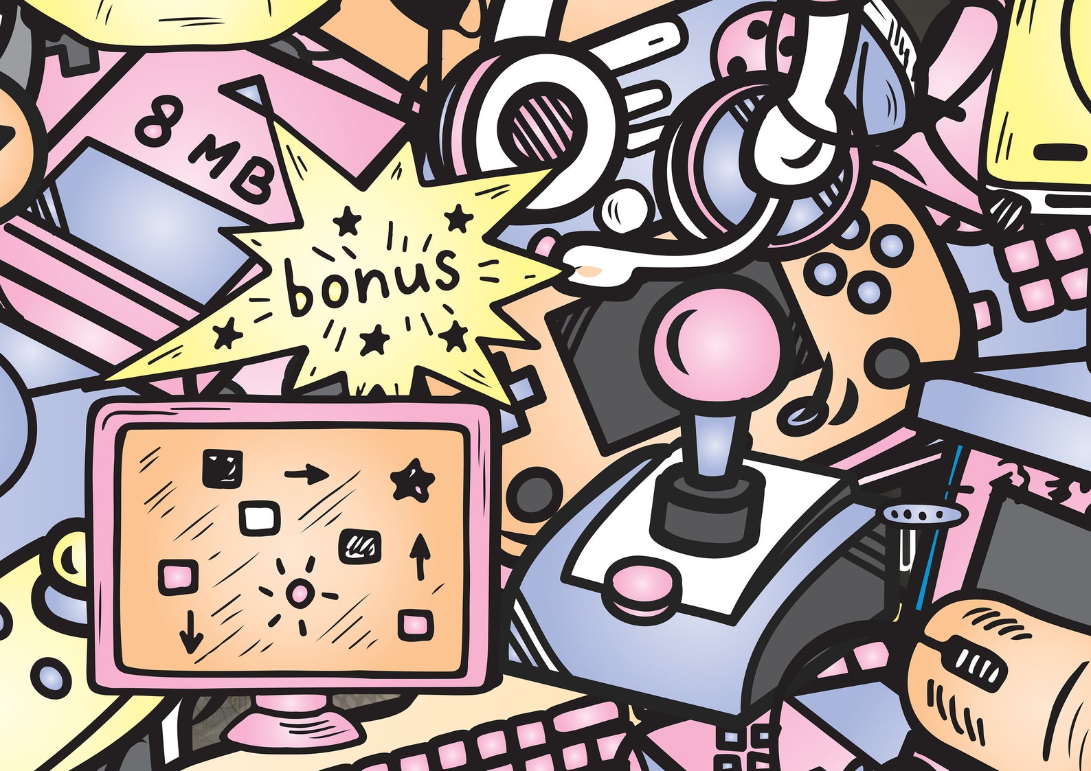 Pastel Gaming Abstract Wallpaper - Etsy UK