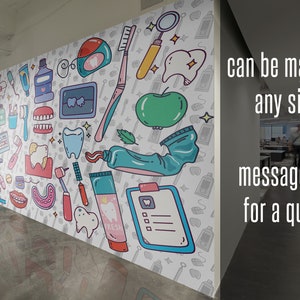 Dentist Doodle Illustration Wallpaper - Etsy