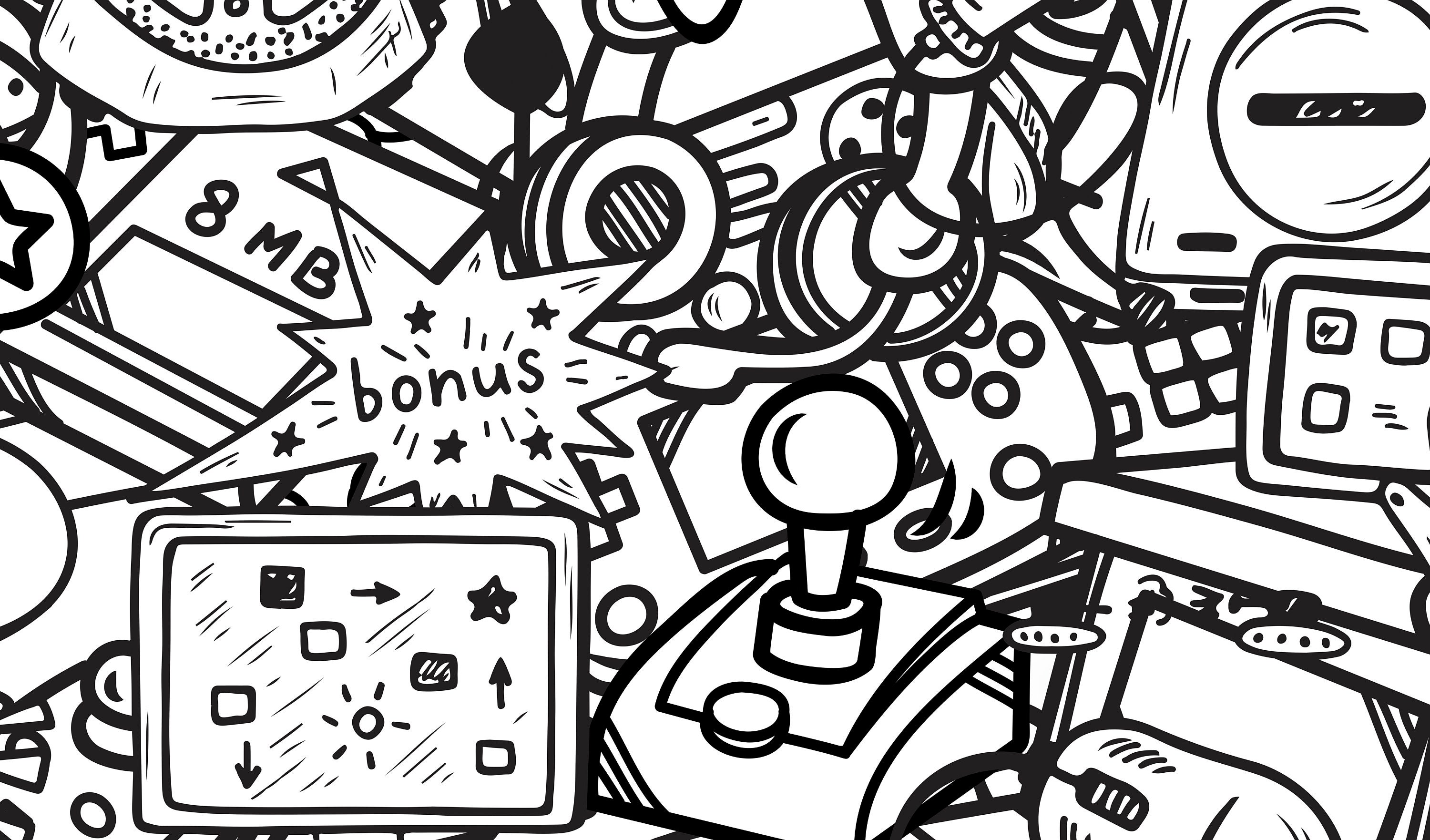 White Gaming Abstract Wallpaper - Etsy UK