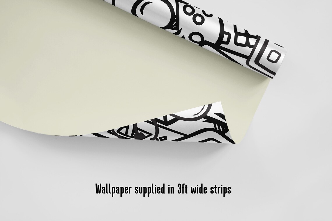 White Gaming Abstract Wallpaper - Etsy UK