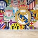 Personalised European Club Football Soccer Wallpaper - Etsy