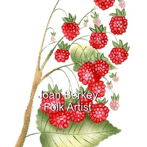 Raspberries Theorem Painting Folk Art - Etsy