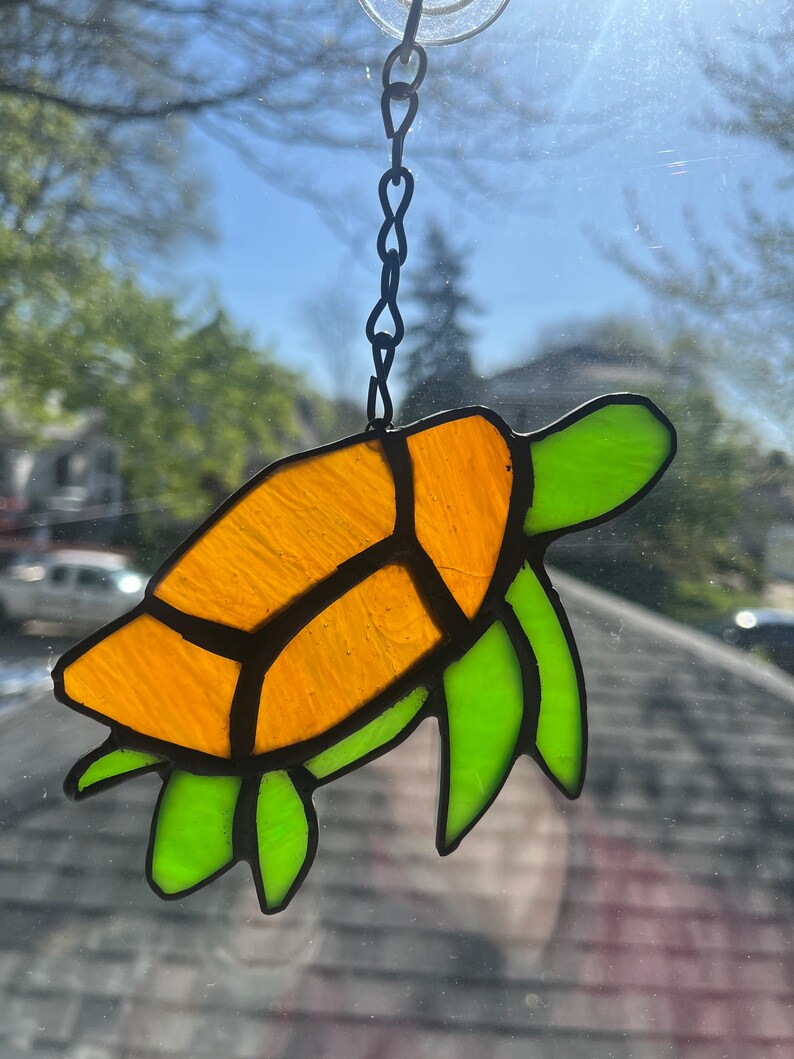 Turtle Suncatcher - Etsy