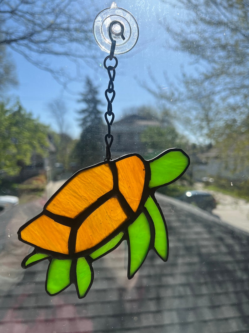 Turtle Suncatcher - Etsy
