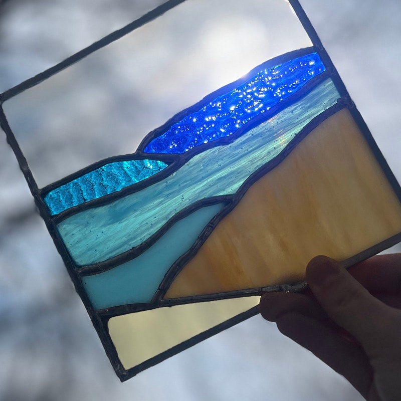 Beach Stained Glass - Etsy