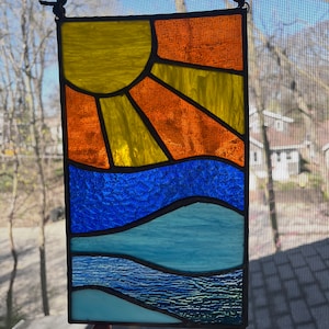 Stained Glass Sun Panel - Etsy